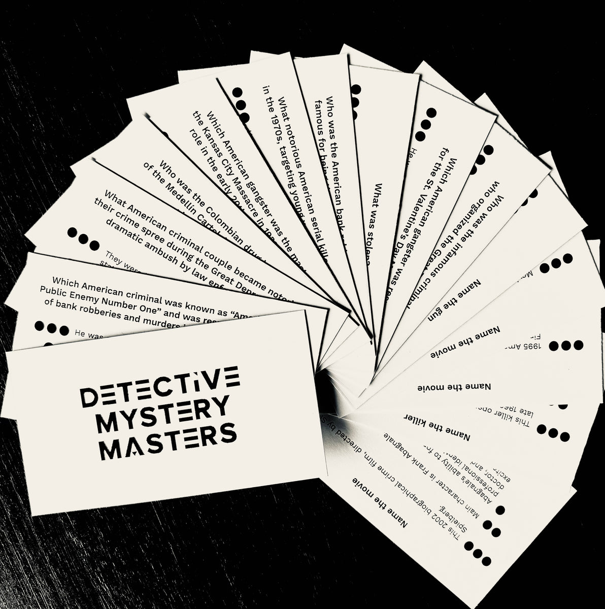 CARD GAME: Detective Pre Warm-Up Game – Detective Mystery Masters