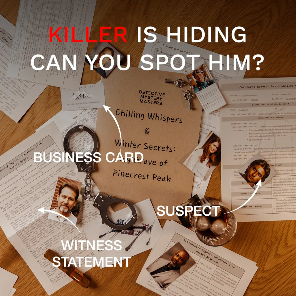 Pinecrest Peak's Murder Mystery: Winter Whispers Game – Detective ...